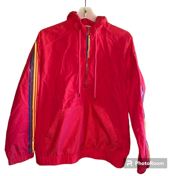 Jackets & Coats | Vintage Rainbow Quarter Zip Rain Jacket | Poshmark